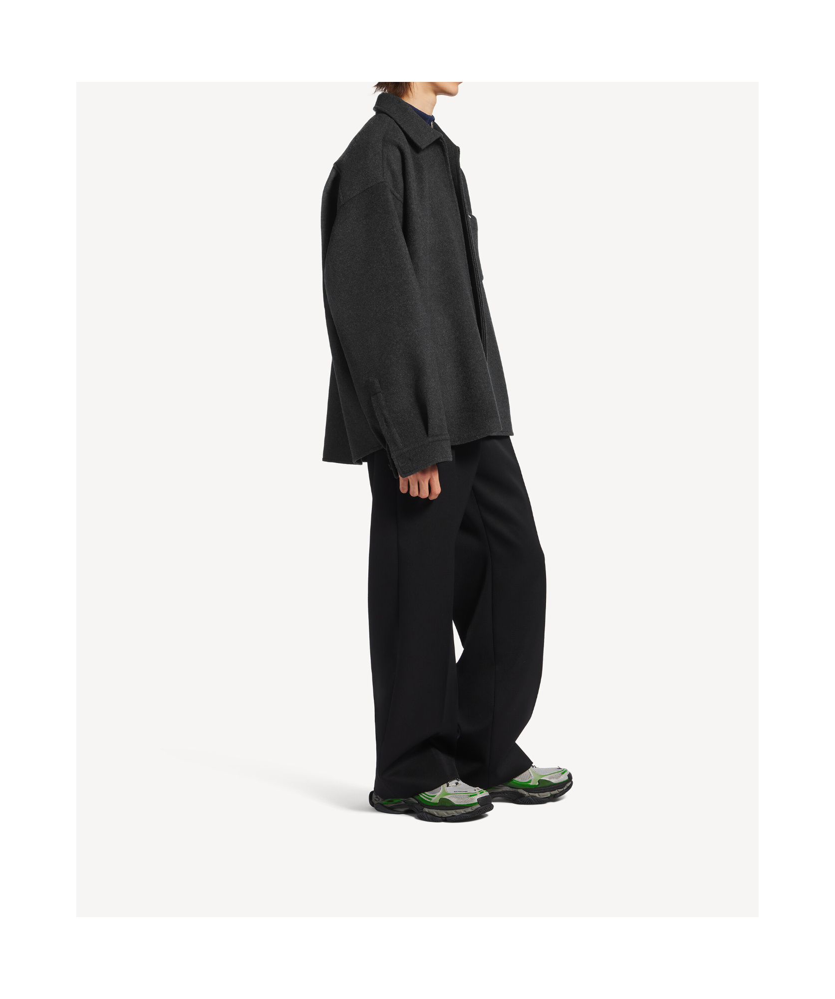 BALENCIAGA Balenciaga Zip-Up Brushed Overshirt